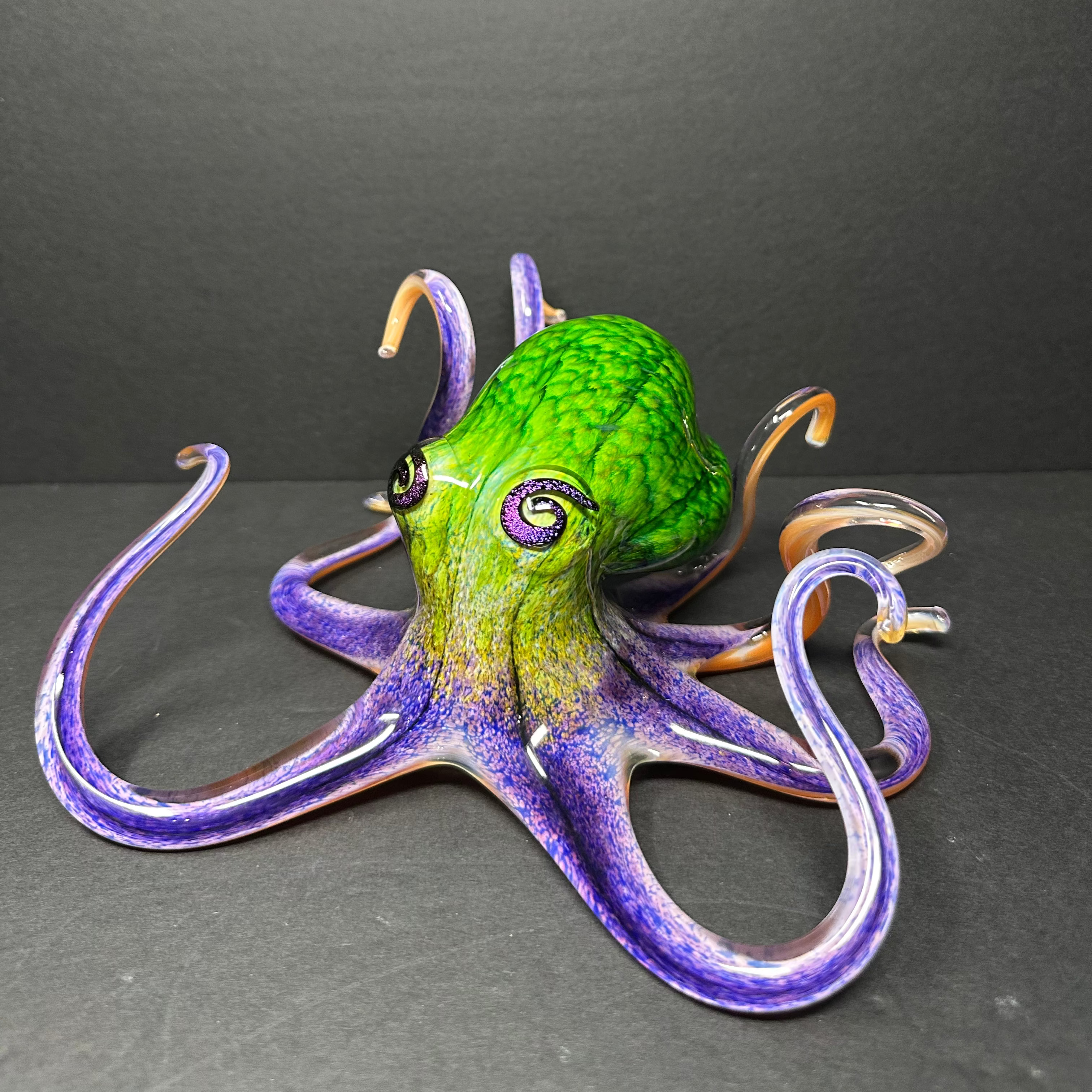 Green Violet Octopus – Hopko Art Glass